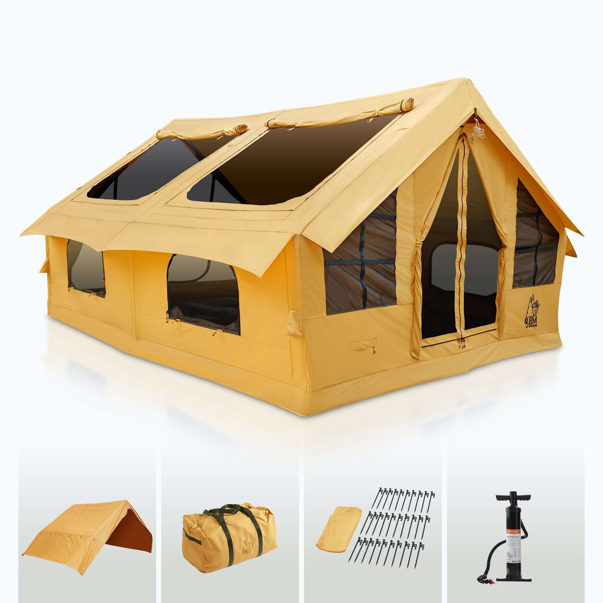 #️⃣ RBM Panda Large Air Tent | Inflatable Tent with Stove Jack