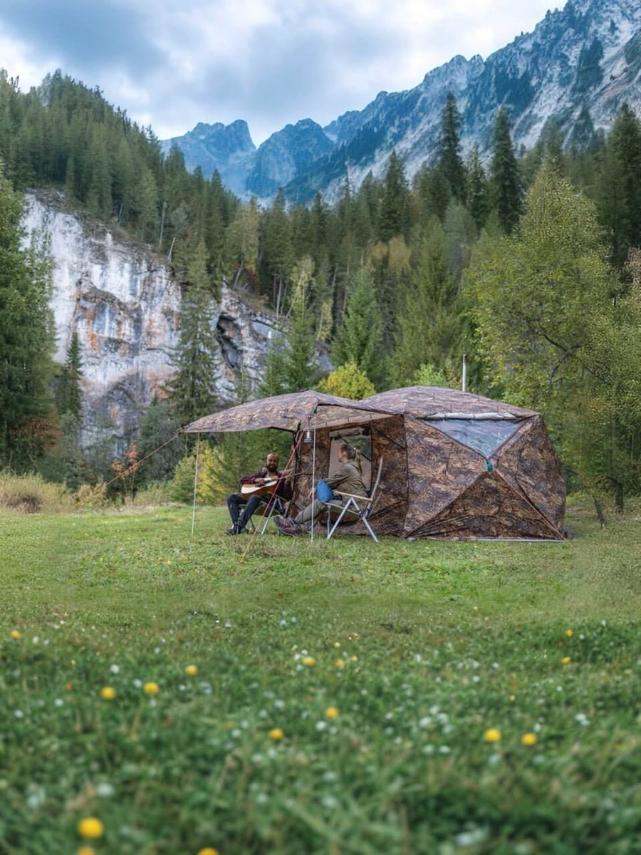 #️⃣ RBM Hexagon Dome Tent | 9 Person Insulated Hot Tent with Stove